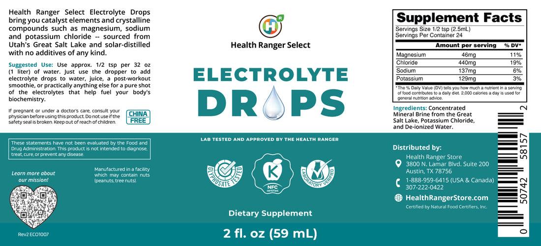 Electrolyte Drops 2 fl oz (59ml) – Health Ranger Store