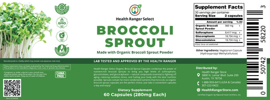 Broccoli Sprouts - 60 capsules - with Organic Broccoli Sprout Powder ...