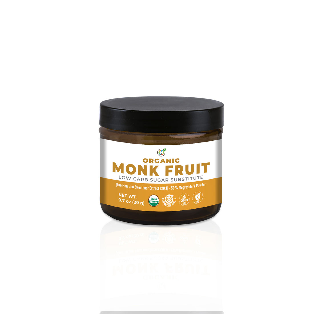 Organic Monk Fruit Extract Powder - Low Carb Sugar Substitute 0.7oz (2 ...