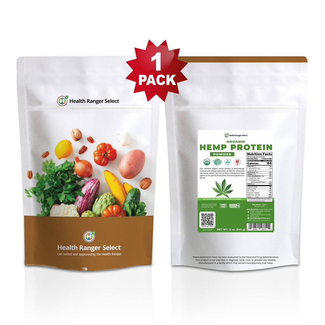 Organic Hemp Protein Powder 12 oz (340 g) – Health Ranger Store