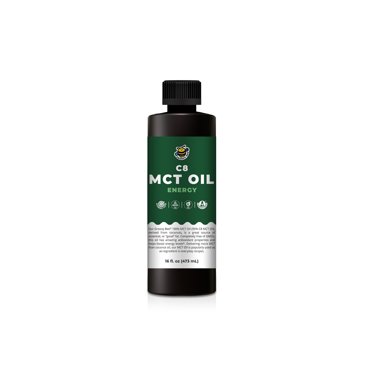 100% MCT Oil (95% C8 MCT Oil) - Energy 16 fl oz (473 ml) – Health ...