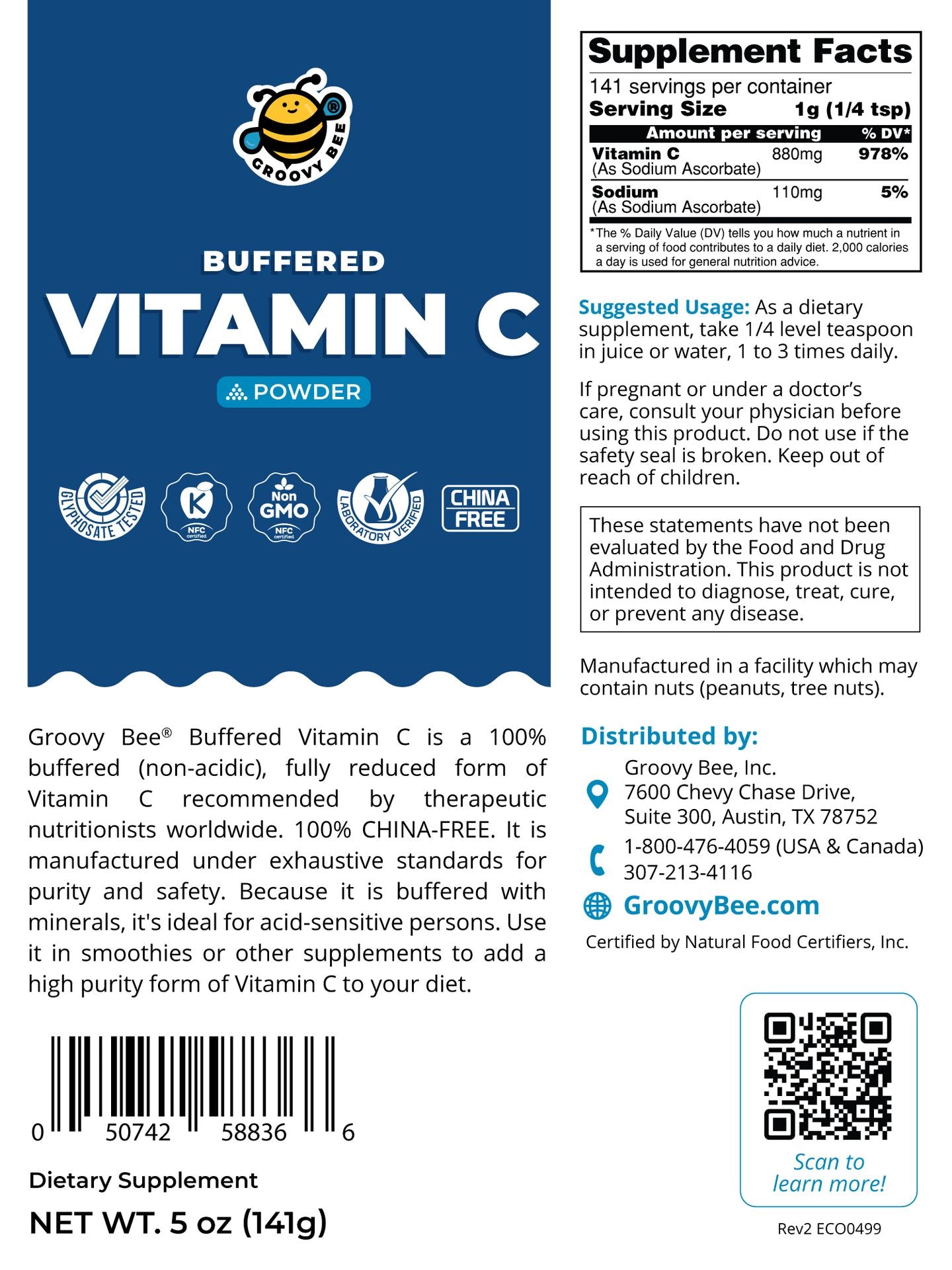 Buffered Vitamin C Powder 5 oz (141g) – Health Ranger Store