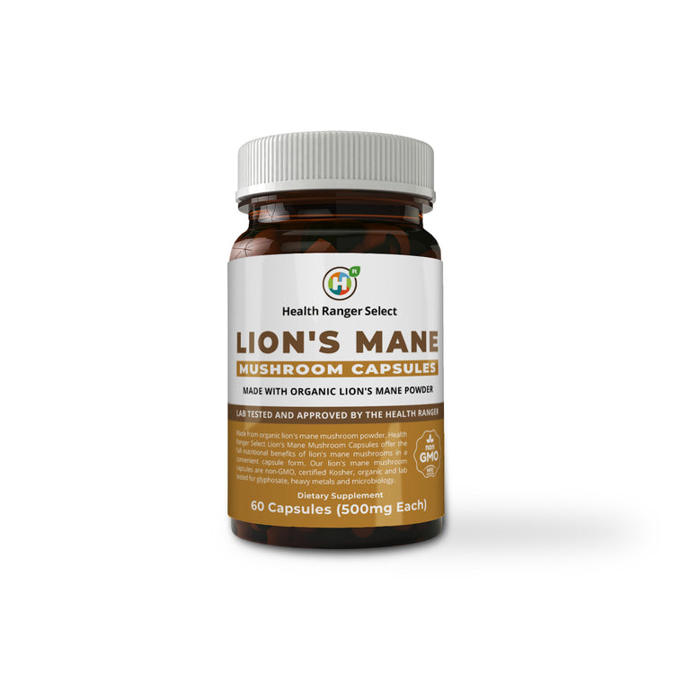 Lion's Mane Mushroom Capsules 60 Caps (500mg Each) (Made with Organic ...