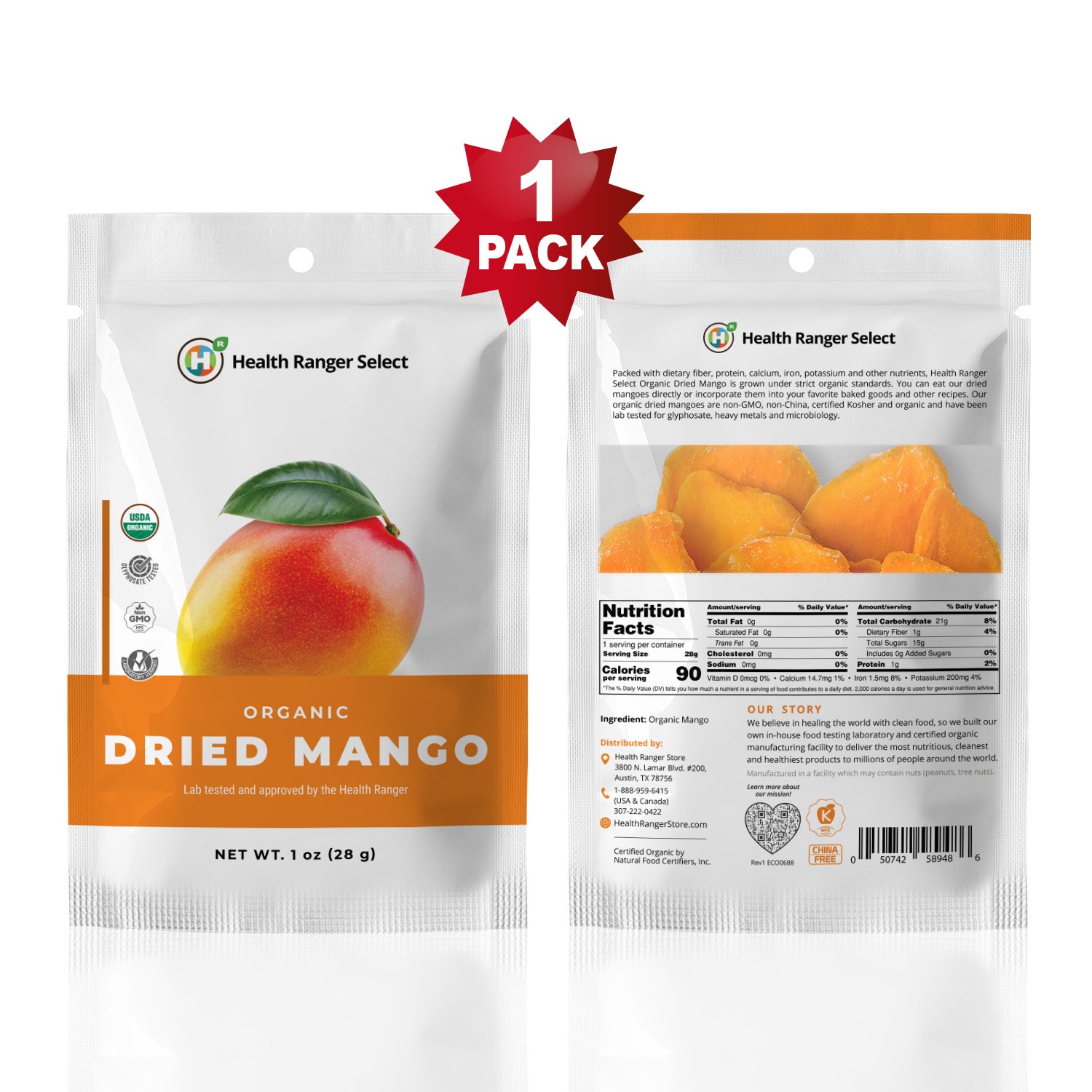 Organic Dried Mango 1 oz (28 g) – Health Ranger Store
