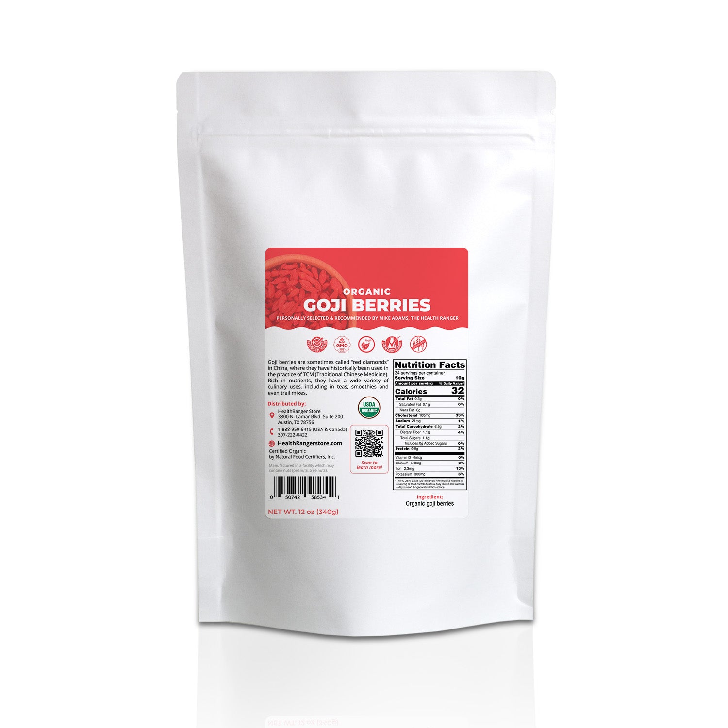 Organic Goji Berries 12 oz (340g) – Health Ranger Store