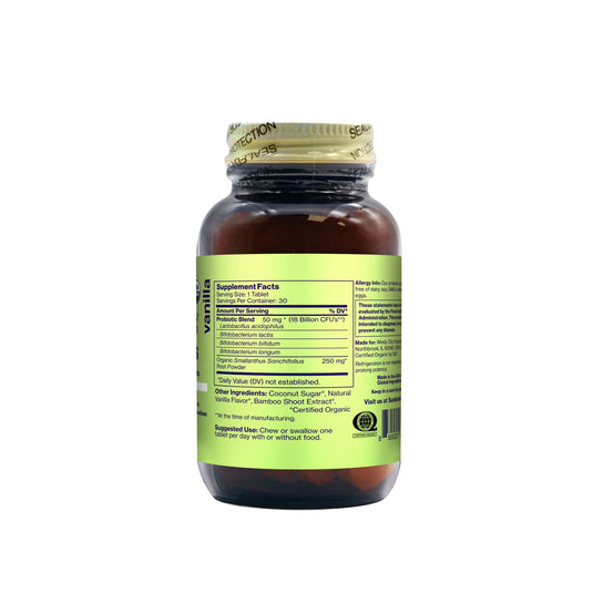 Sunbiotics Tummy Tabs - Vanilla Probiotic with Prebiotics - 30 count ...