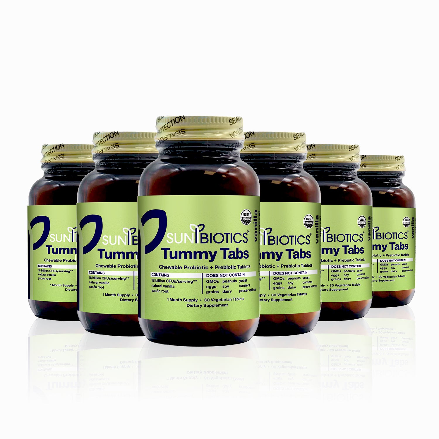 Sunbiotics Tummy Tabs - Vanilla Probiotic with Prebiotics - 30 count ...