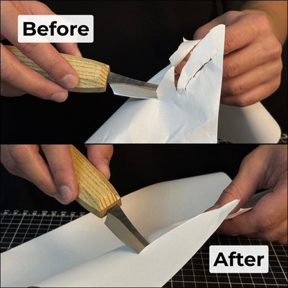 Double-Sided Sharpening Stone with Optional Wooden Stand – Grit #400 ...