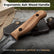 Hand-Forged Bushcraft Knife, 10 cm (3.9 in) Blade with Leather Sheath ...