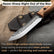 Hand-Forged Bushcraft Knife, 10 cm (3.9 in) Blade with Leather Sheath ...