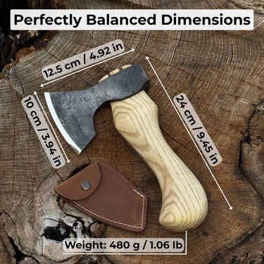 Small Carving Axe with Leather Sheath, 0.47 kg (1 lb) – Health Ranger Store