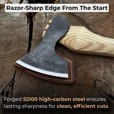 Small Carving Axe with Leather Sheath, 0.47 kg (1 lb) – Health Ranger Store