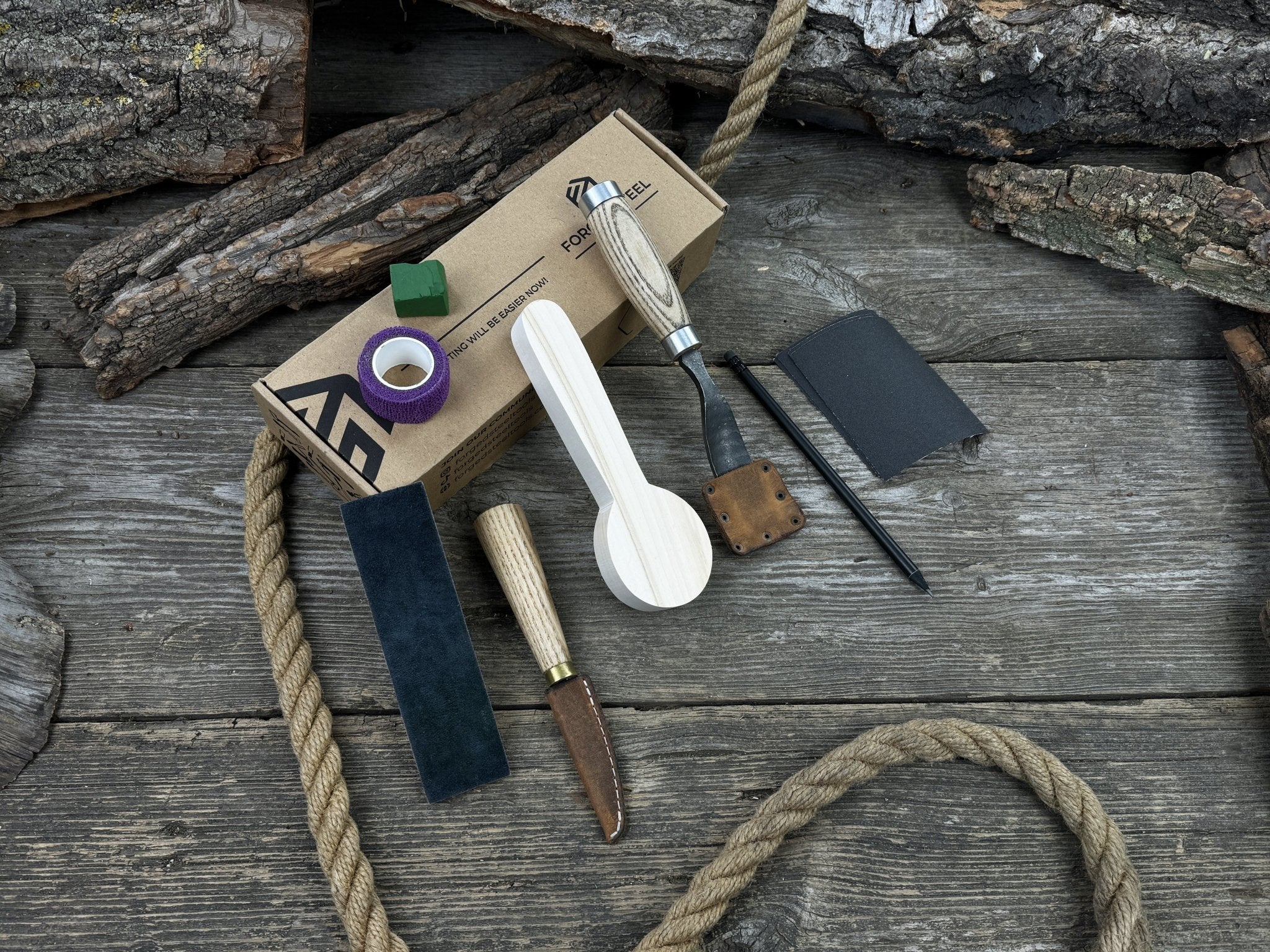 Spoon Carving Kit – Starter Carving Set for Hobbyists, Teens, Adults ...