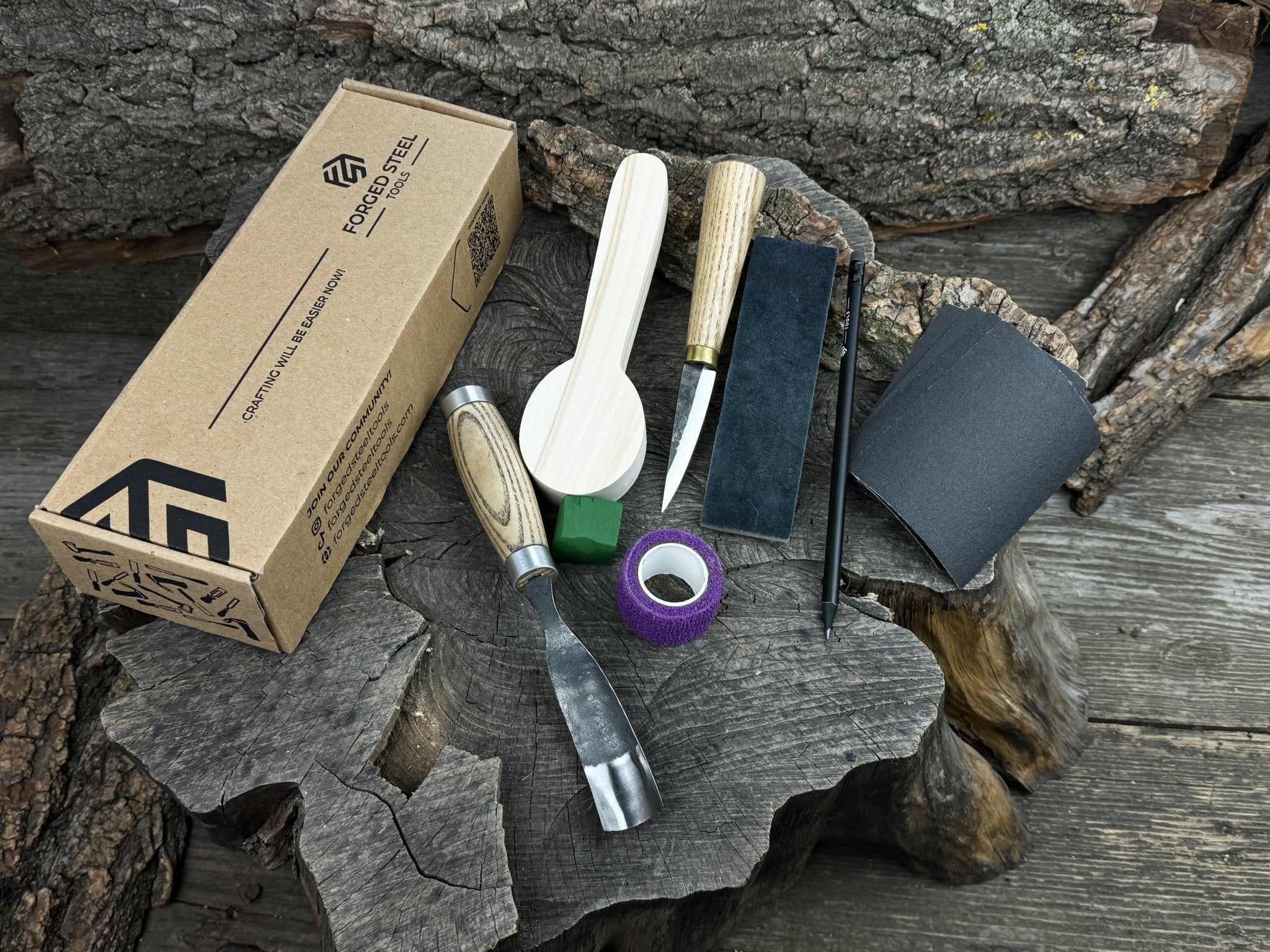 Spoon Carving Kit – Starter Carving Set for Hobbyists, Teens, Adults ...