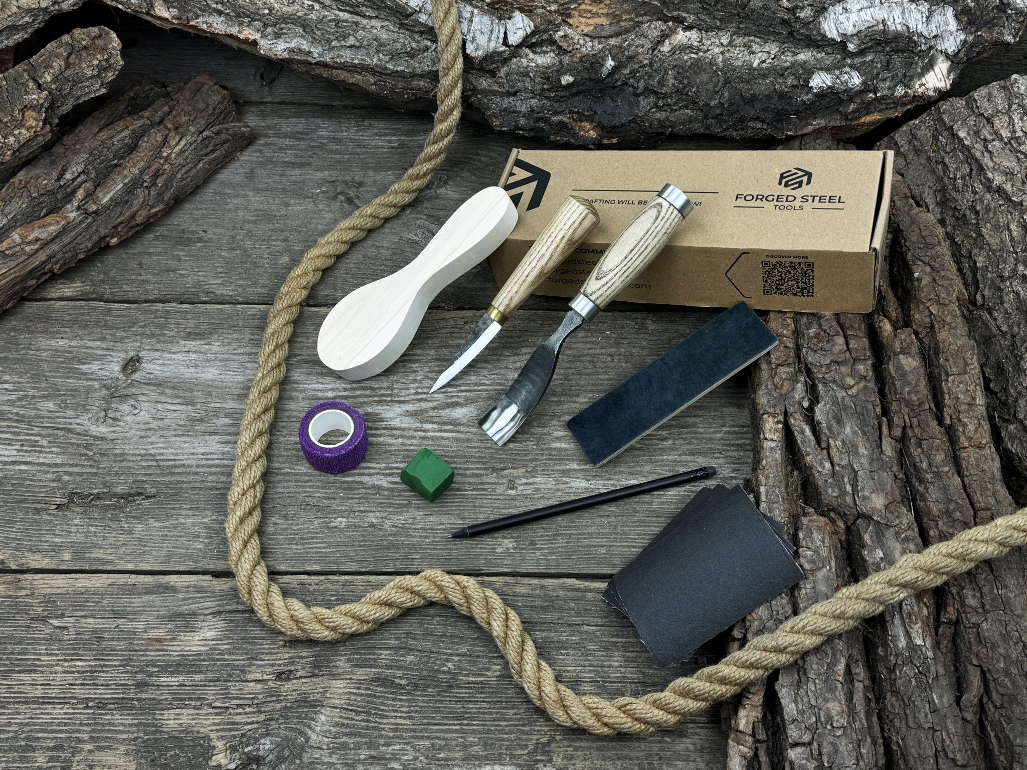 Spoon Carving Kit – Whittling Kit for Beginners with Sharpened Tools ...