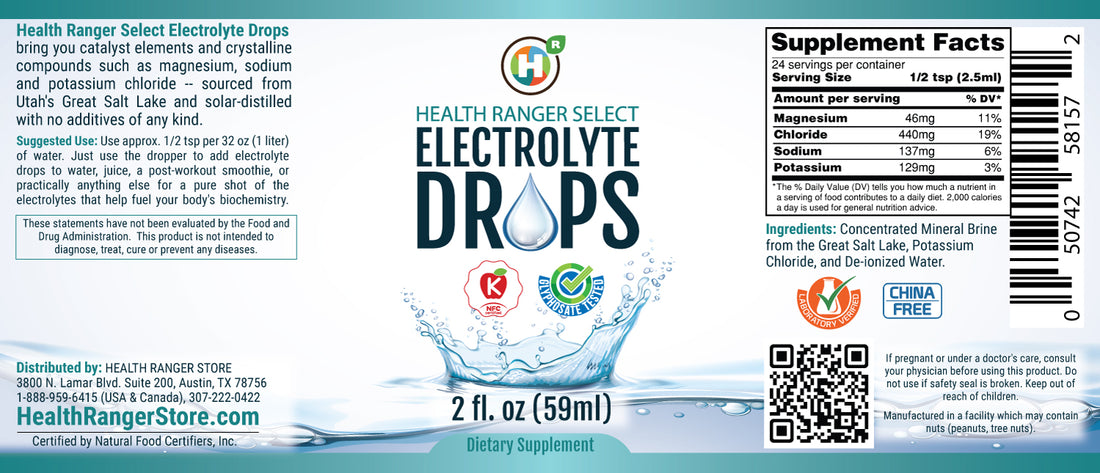 Electrolyte Drops 2 fl oz (59ml) – Health Ranger Store