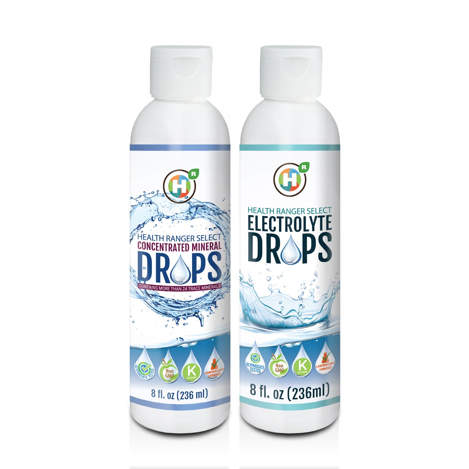Concentrated Mineral drops (8 fl oz) + Electrolyte drops (8 fl oz) Com ...