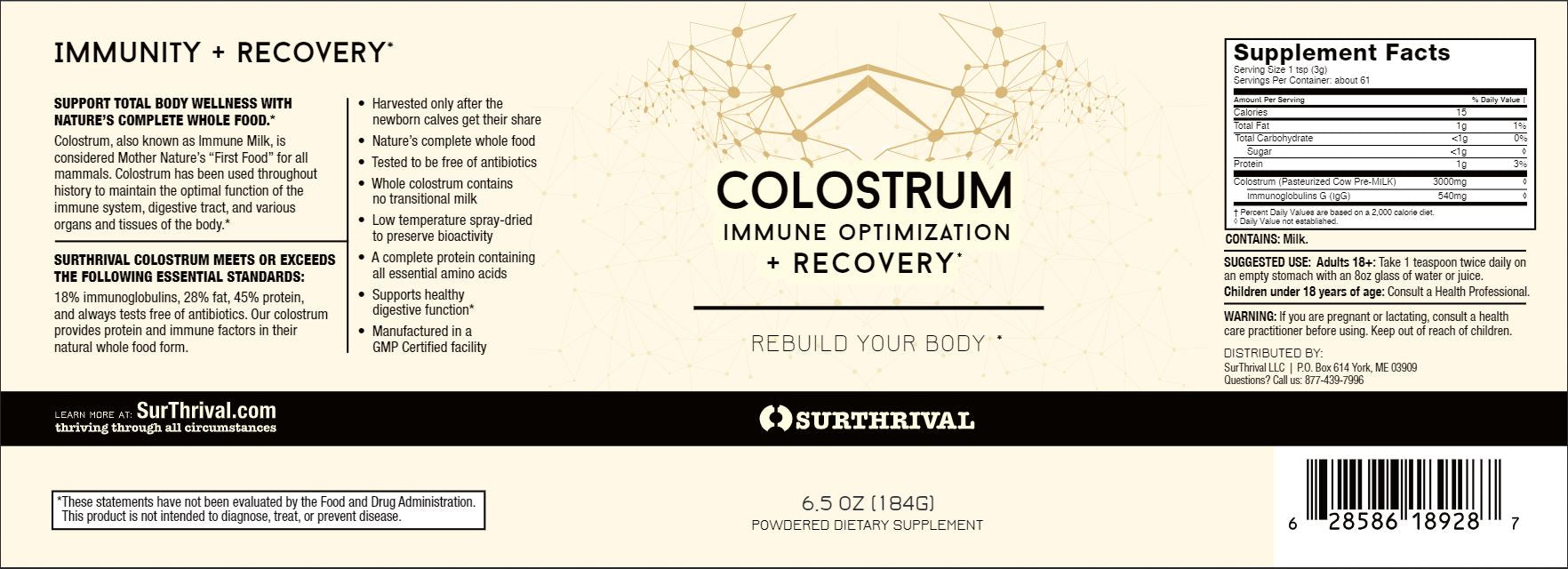 Colostrum (6.5oz, 184g) – Health Ranger Store
